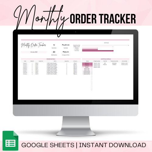 Monthly Order Tracker